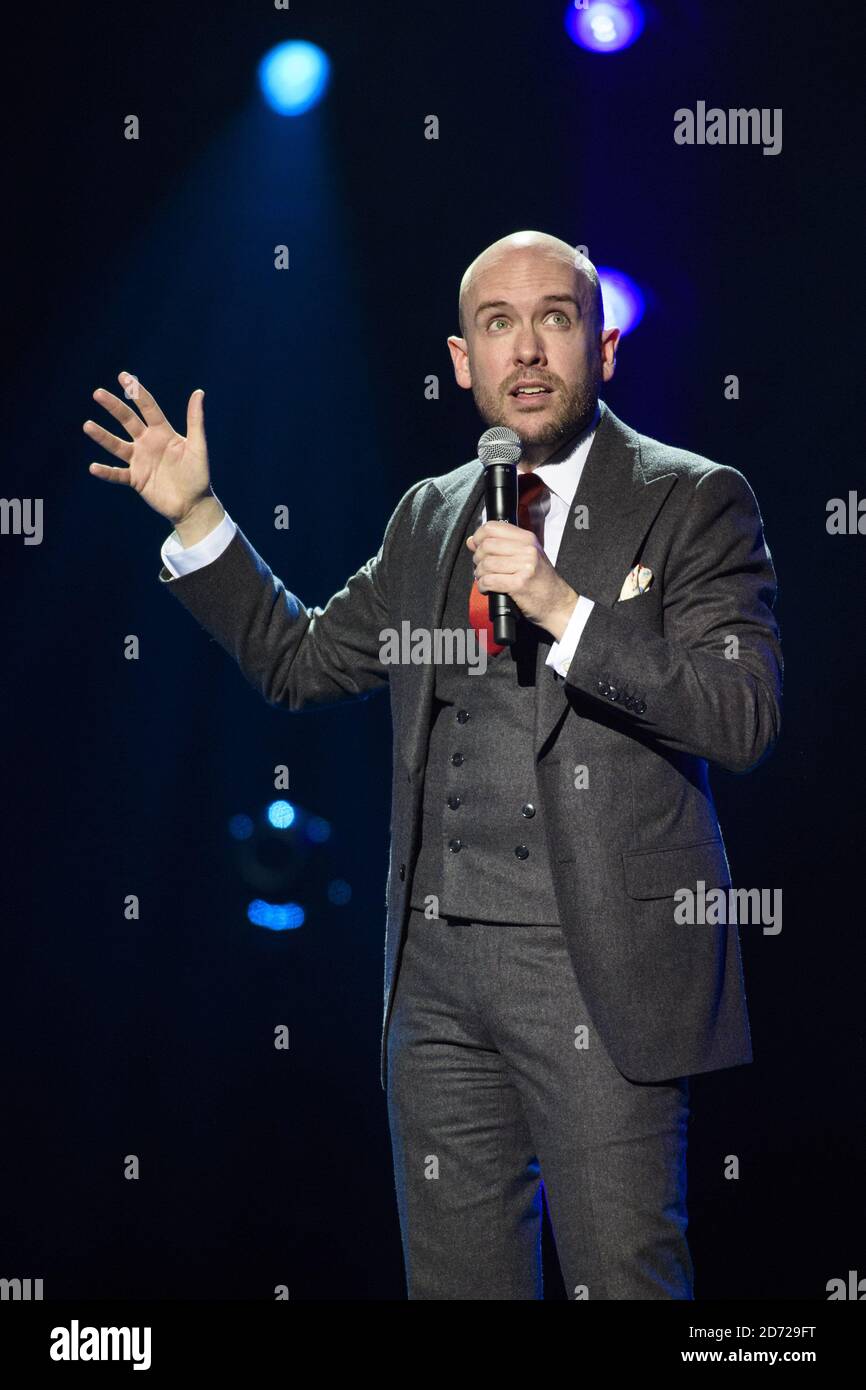 Tom Allen performing on stage at the Royal Albert Hall in London for ...