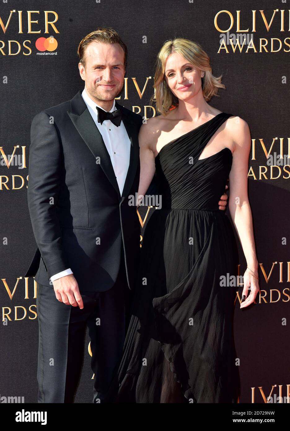 Rafe Spall and Elize Du Toit attending the Olivier Awards 2017, held at ...