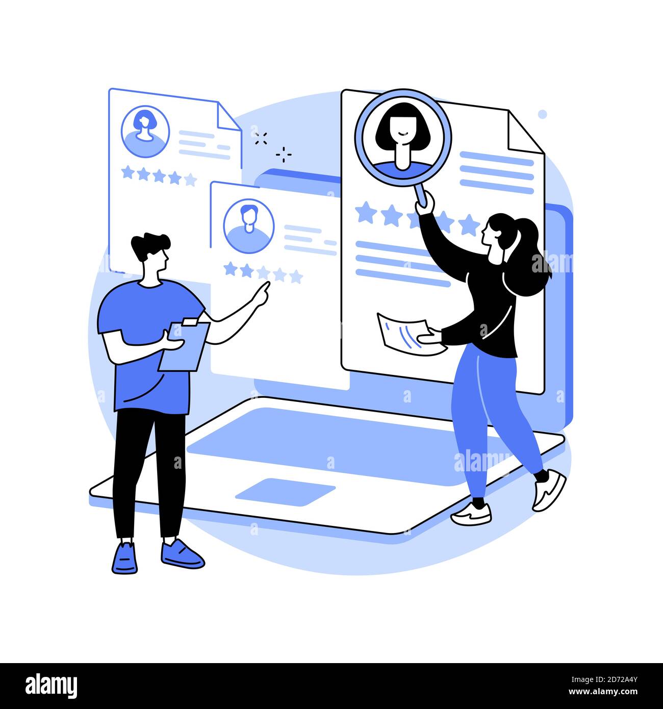 Recruitment agency abstract concept vector illustration Stock Vector ...