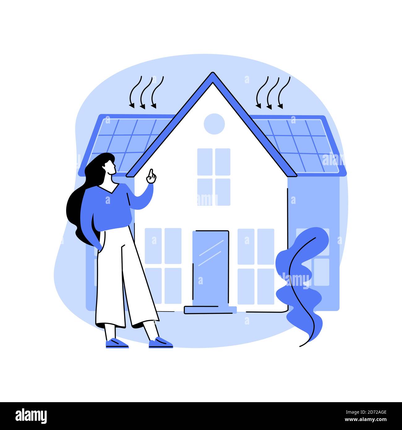 Passive house abstract concept vector illustration Stock Vector Image ...
