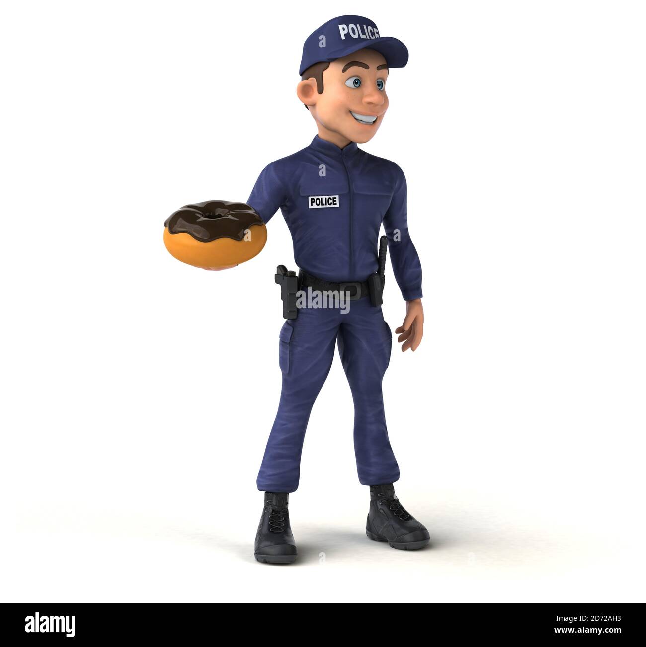 Fun 3D illustration of a cartoon Police Officer Stock Photo - Alamy