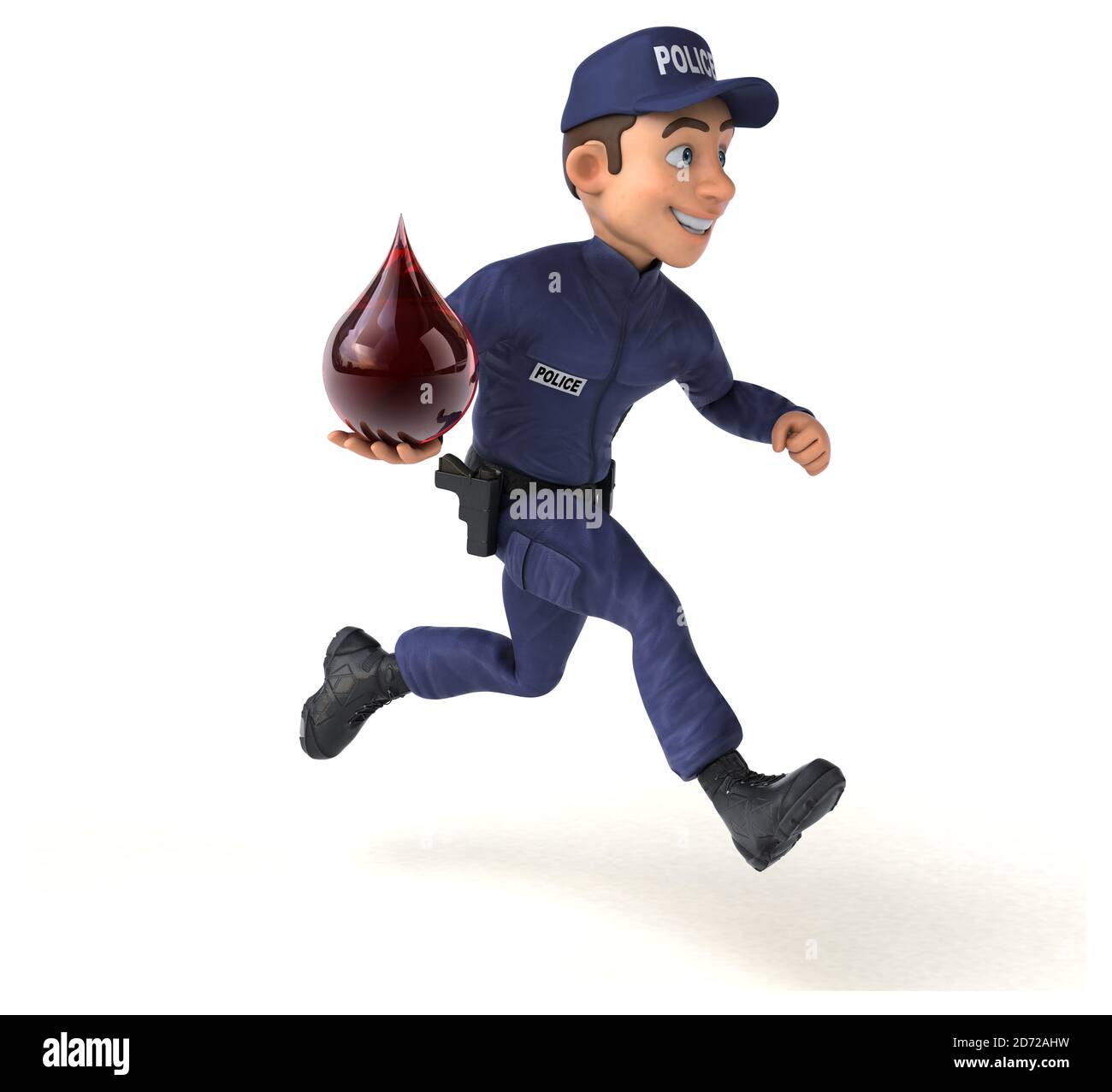 Fun 3D illustration of a cartoon Police Officer Stock Photo - Alamy
