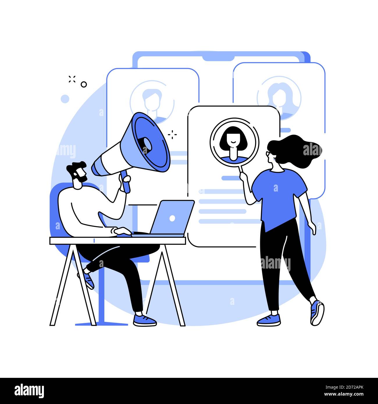 Hiring employee abstract concept vector illustration Stock Vector Image ...