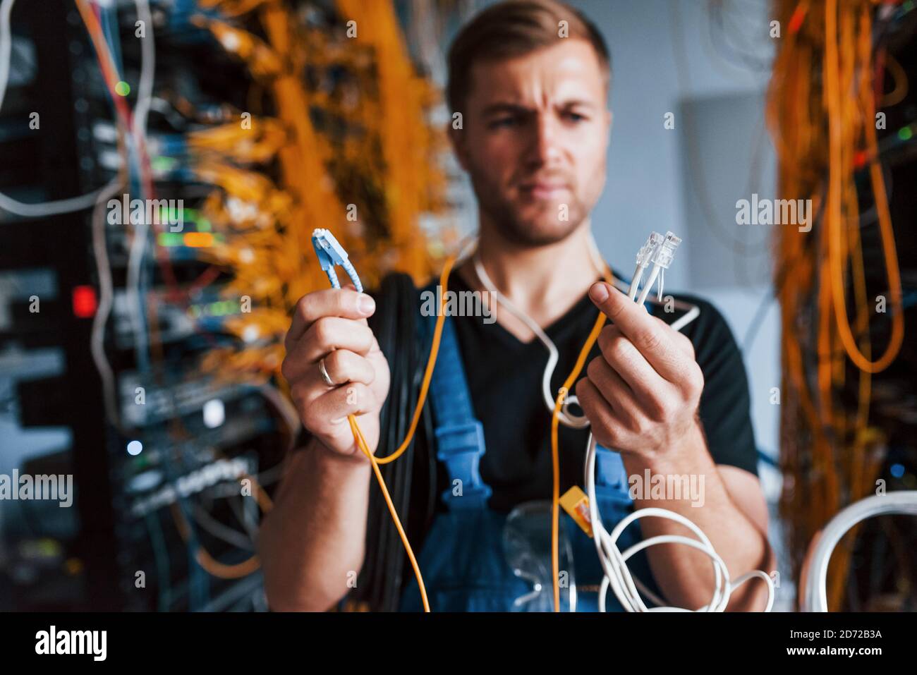 Technician confusion connection data hi-res stock photography and ...