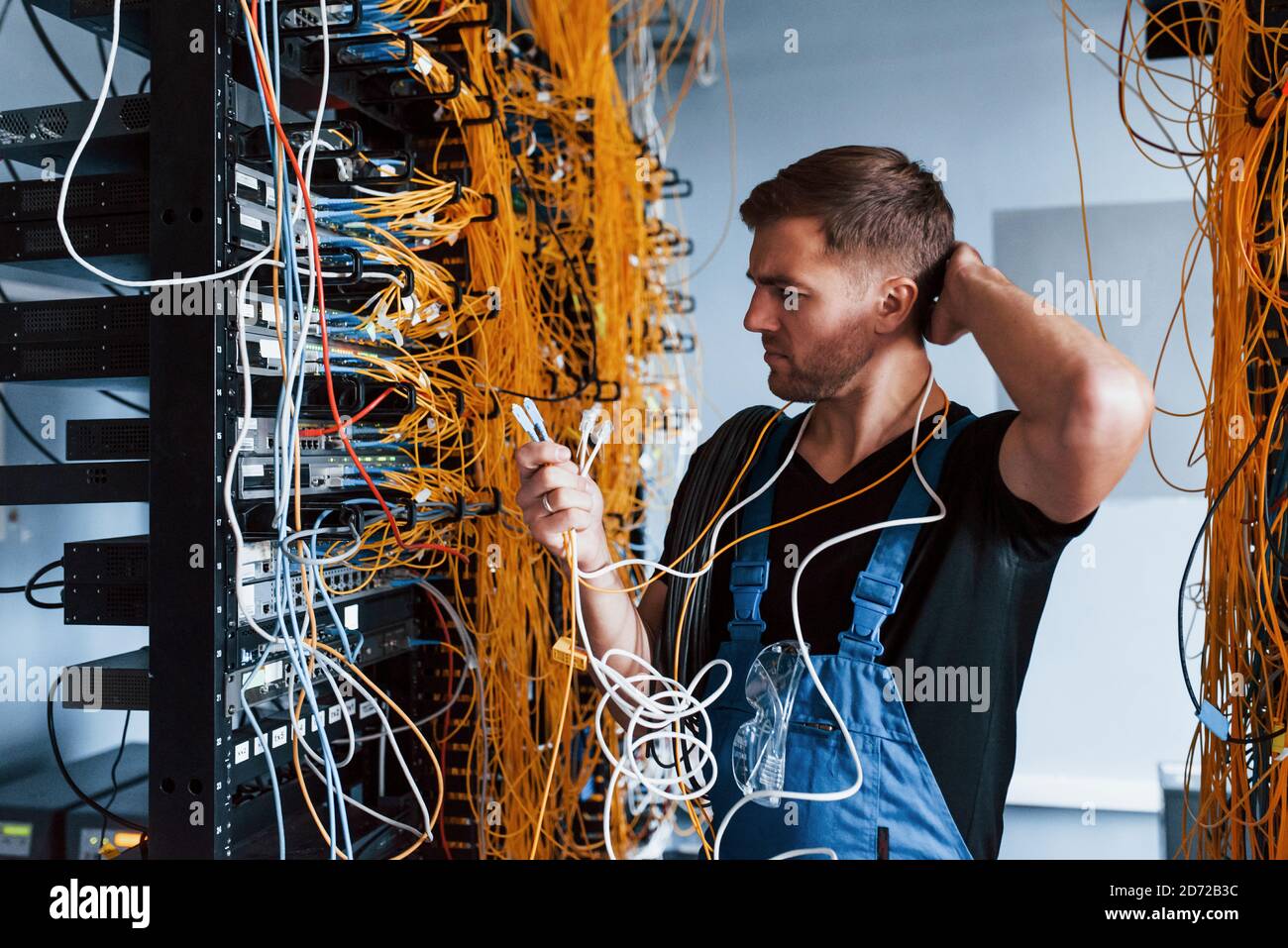 Technician confusion connection data hi-res stock photography and ...