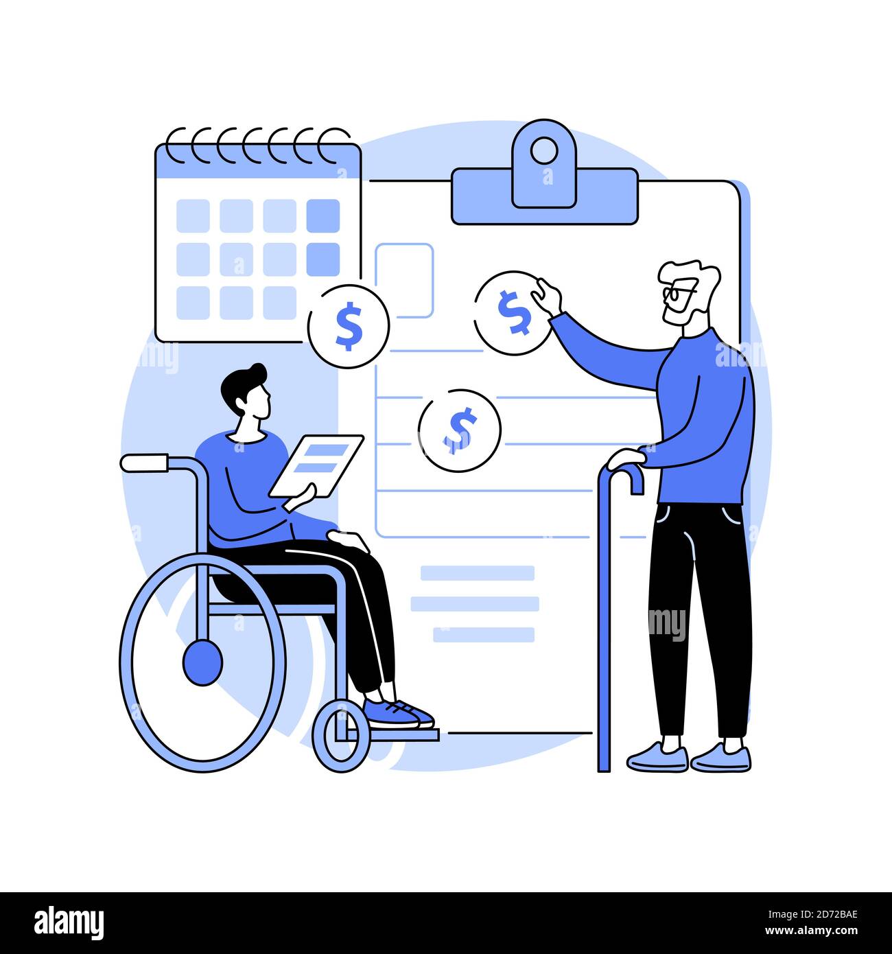 Social-security benefit abstract concept vector illustration Stock ...