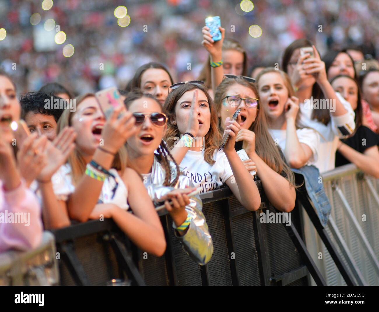 Fans at Capital FM's Summertime Ball with Vodafone held at Wembley ...