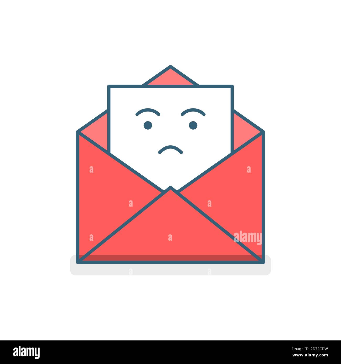 Vector sad message icon with a face Stock Vector Image & Art - Alamy