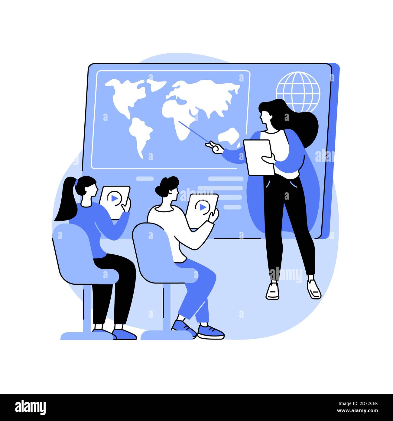 Digital classroom abstract concept vector illustration Stock Vector ...