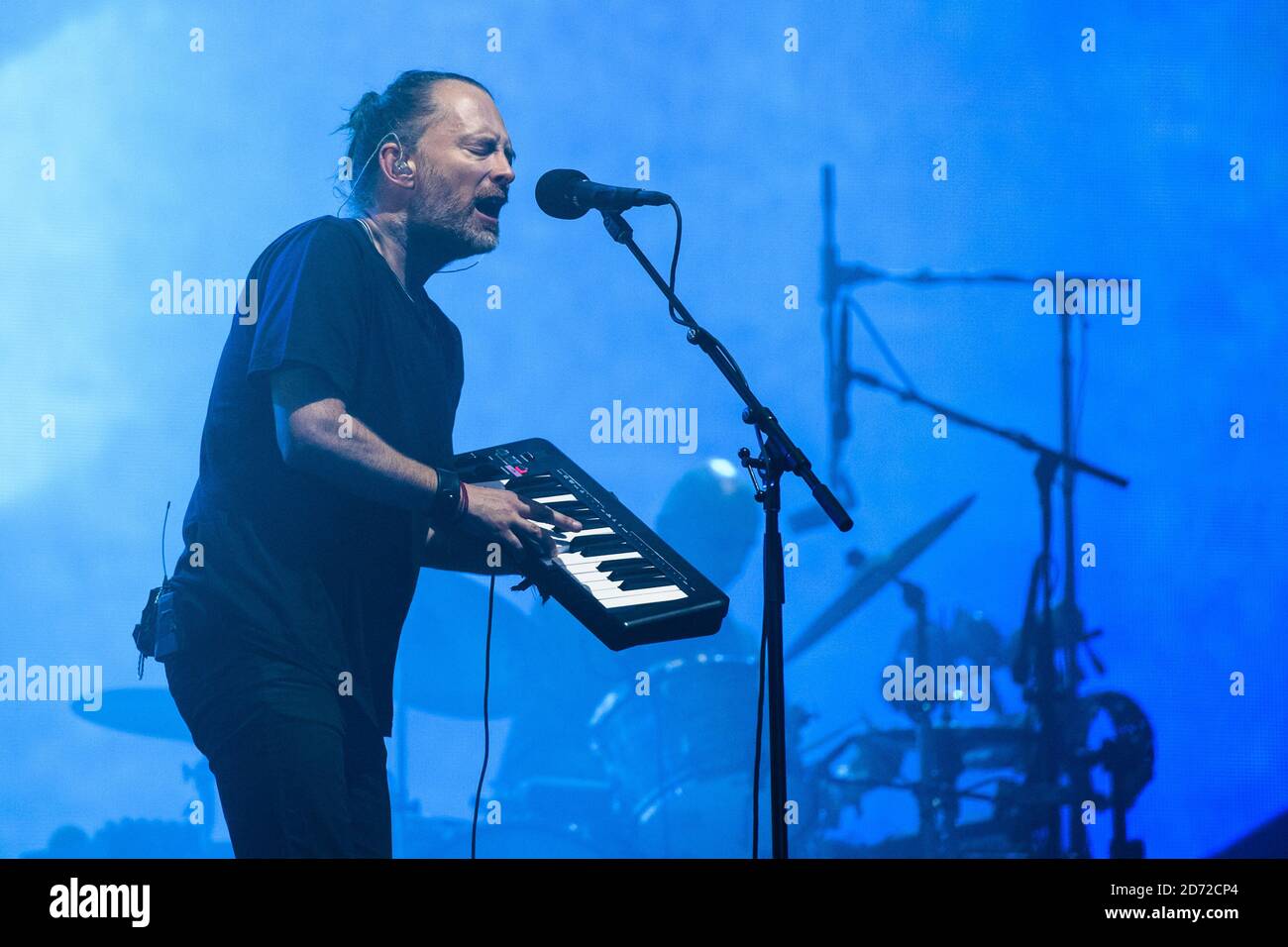 Thom yorke radiohead performs live on stage hi-res stock photography ...