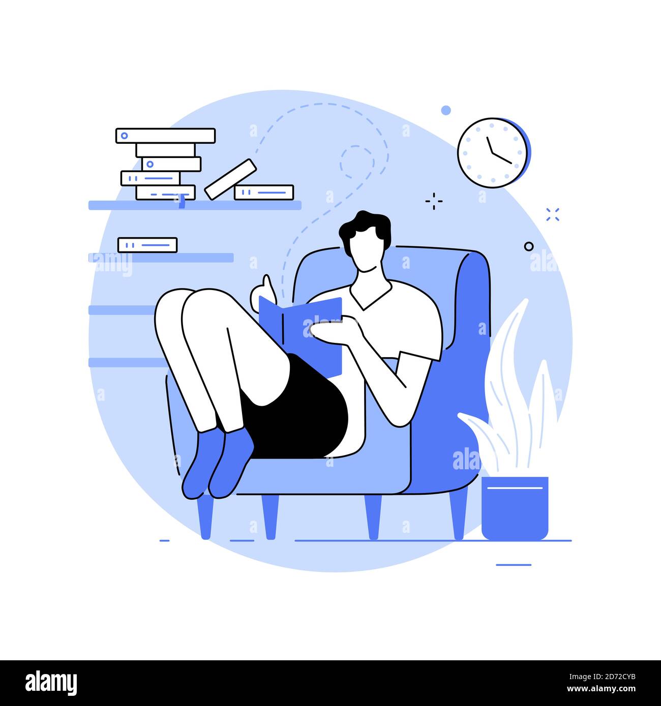 Read a book abstract concept vector illustration Stock Vector Image ...