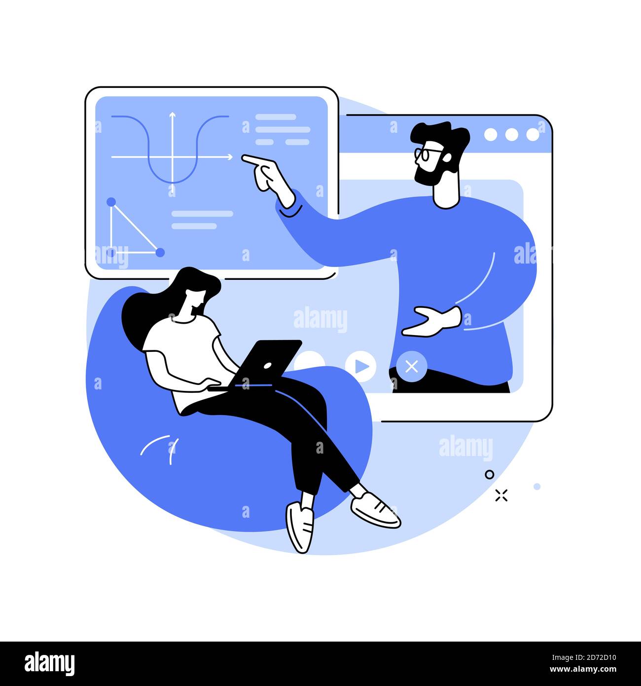 Online teaching abstract concept vector illustration Stock Vector Image ...