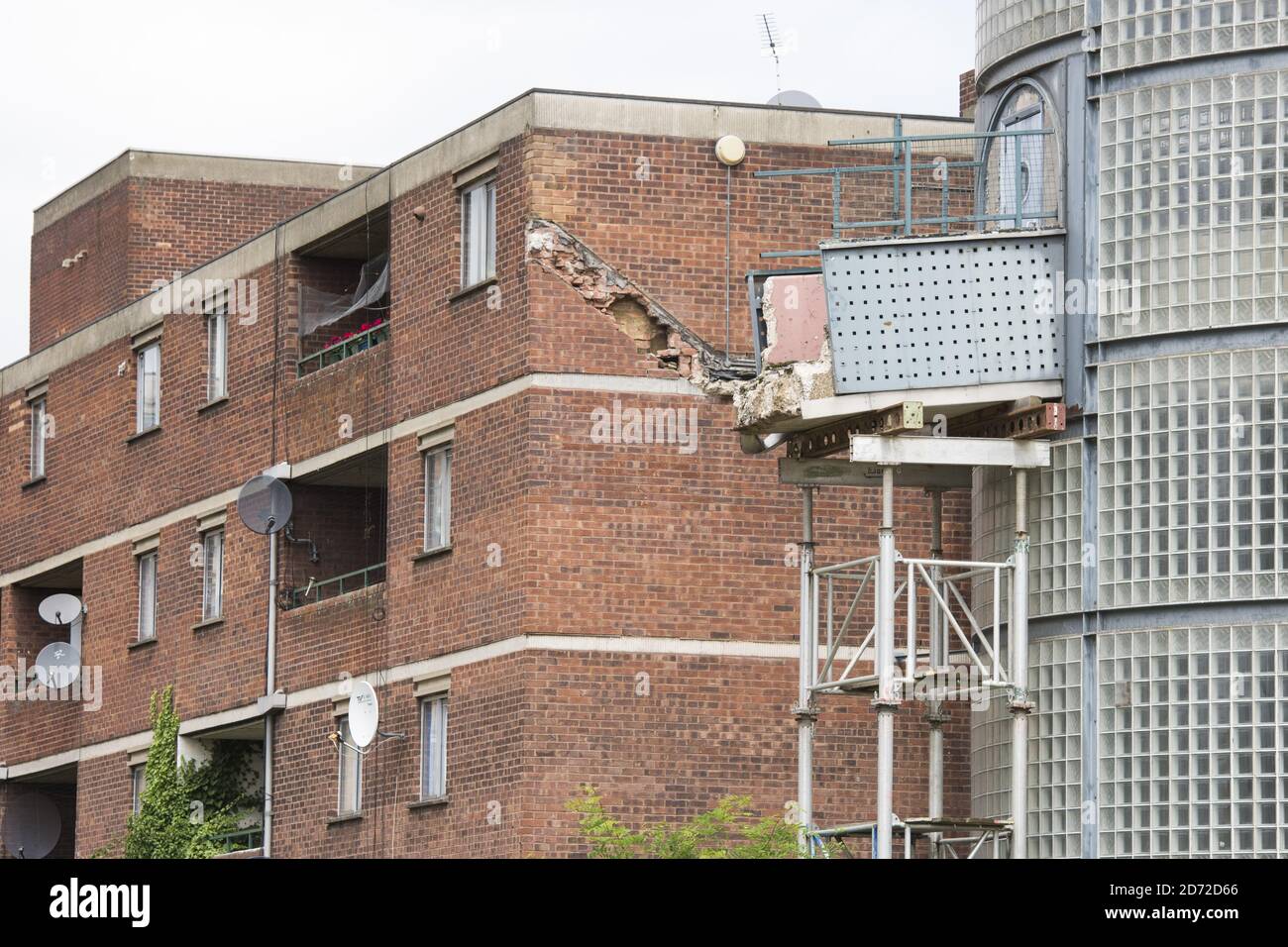 General view of the Wornington Green Estate in North Kensington, London ...