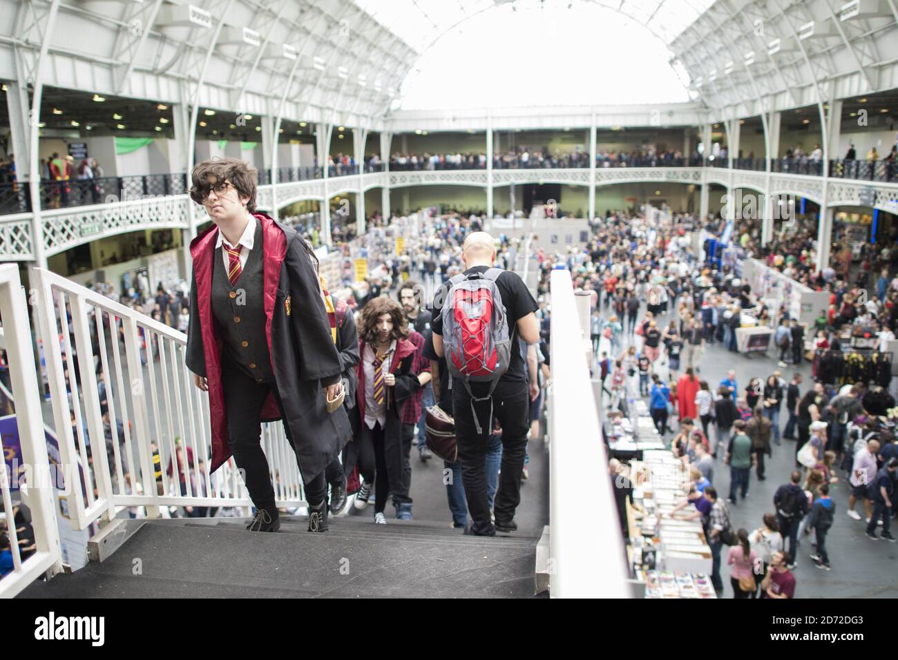 Cosplay fans in costume during the London Film and Comic Con in Olympia ...