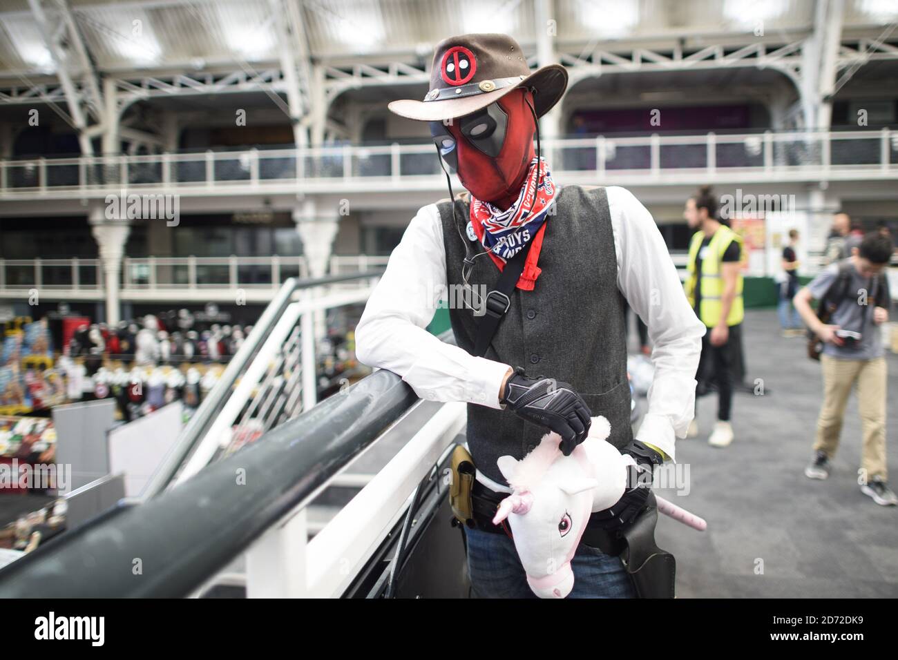 Cosplay fans pictured at the Super Comic Con, at the Business Design ...