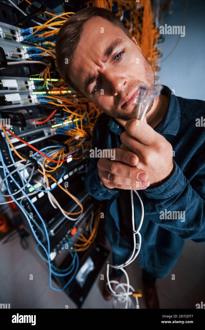 Server room cables hi-res stock photography and images - Alamy