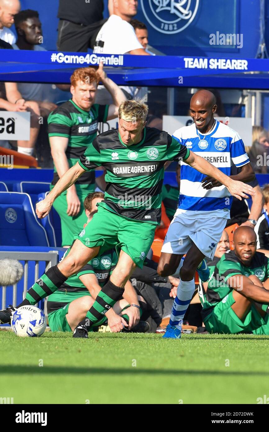 Russell Howard and Mo Farah during Game4Grenfell, a charity football ...