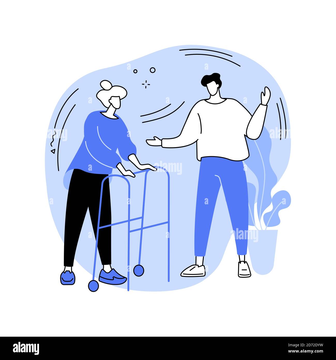 Elderly care abstract concept vector illustration Stock Vector Image ...