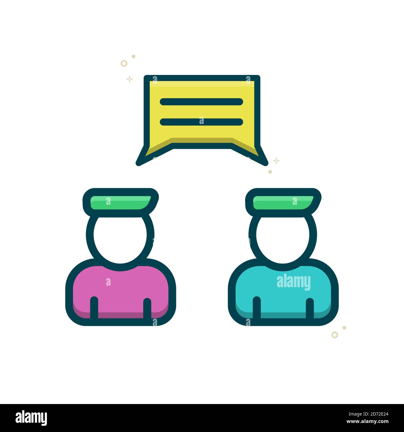 Two interlocutors with general chat icon vector eps Stock Vector Image ...