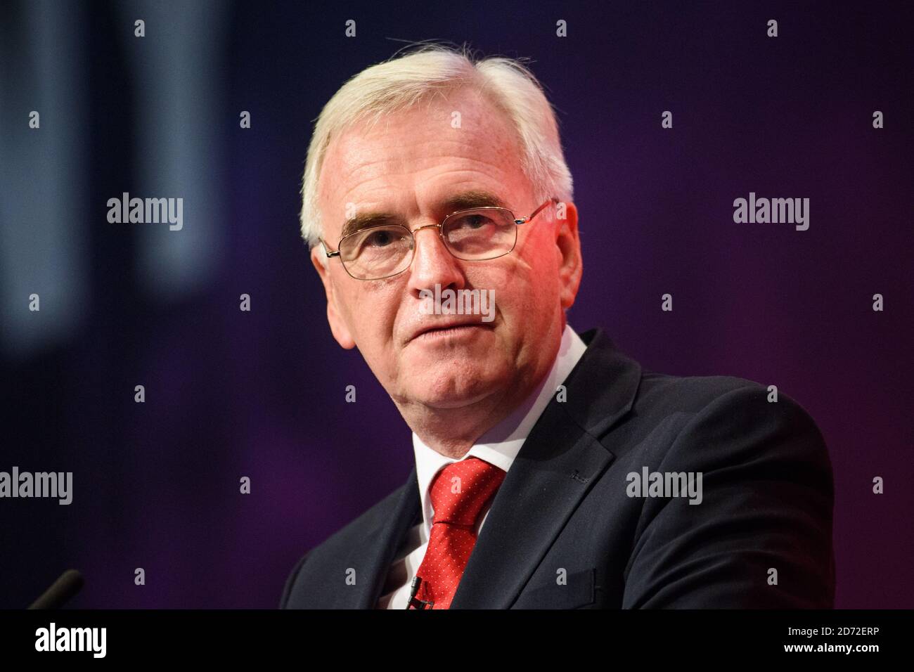 Shadow Chancellor John McDonnell speaks during the Labour Party ...
