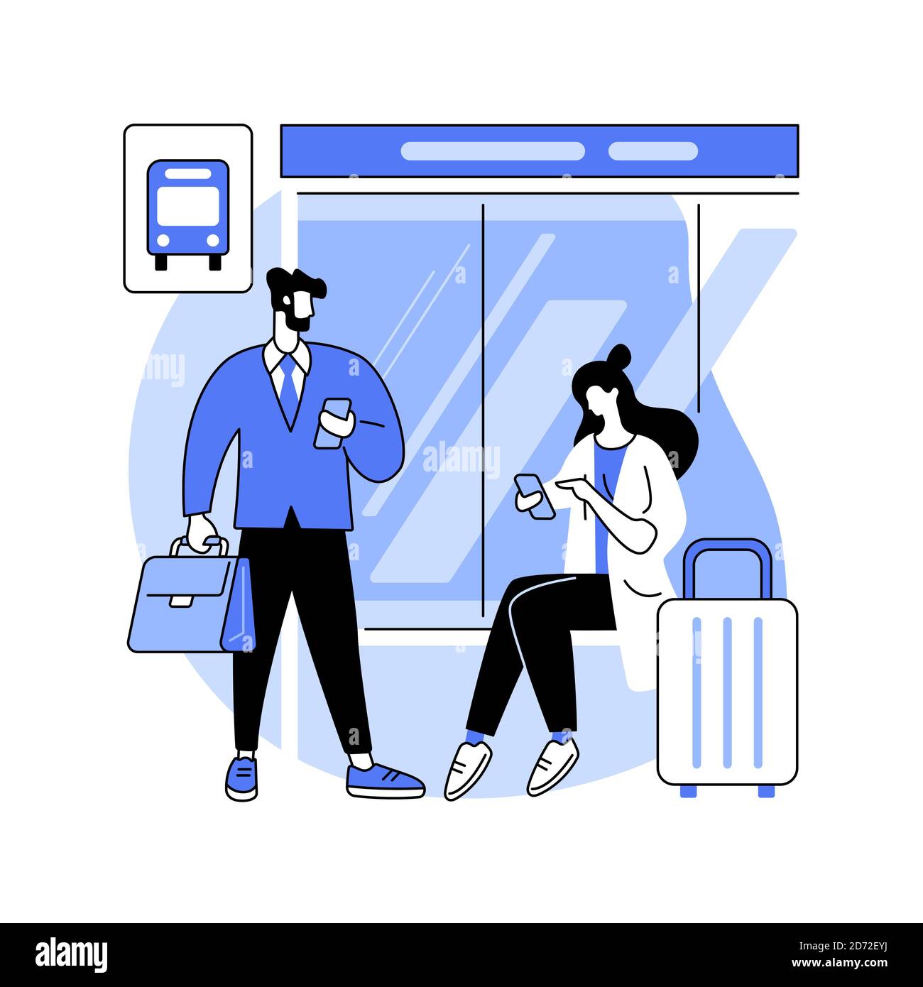 Bus station abstract concept vector illustration Stock Vector Image ...