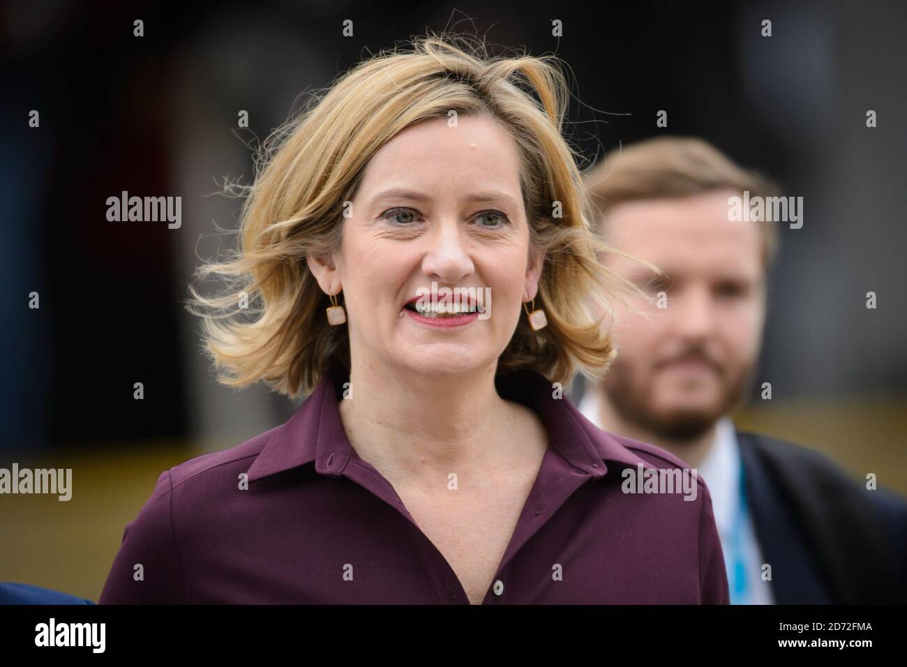 Home Secretary Amber Rudd pictured after her speech at the Conservative ...
