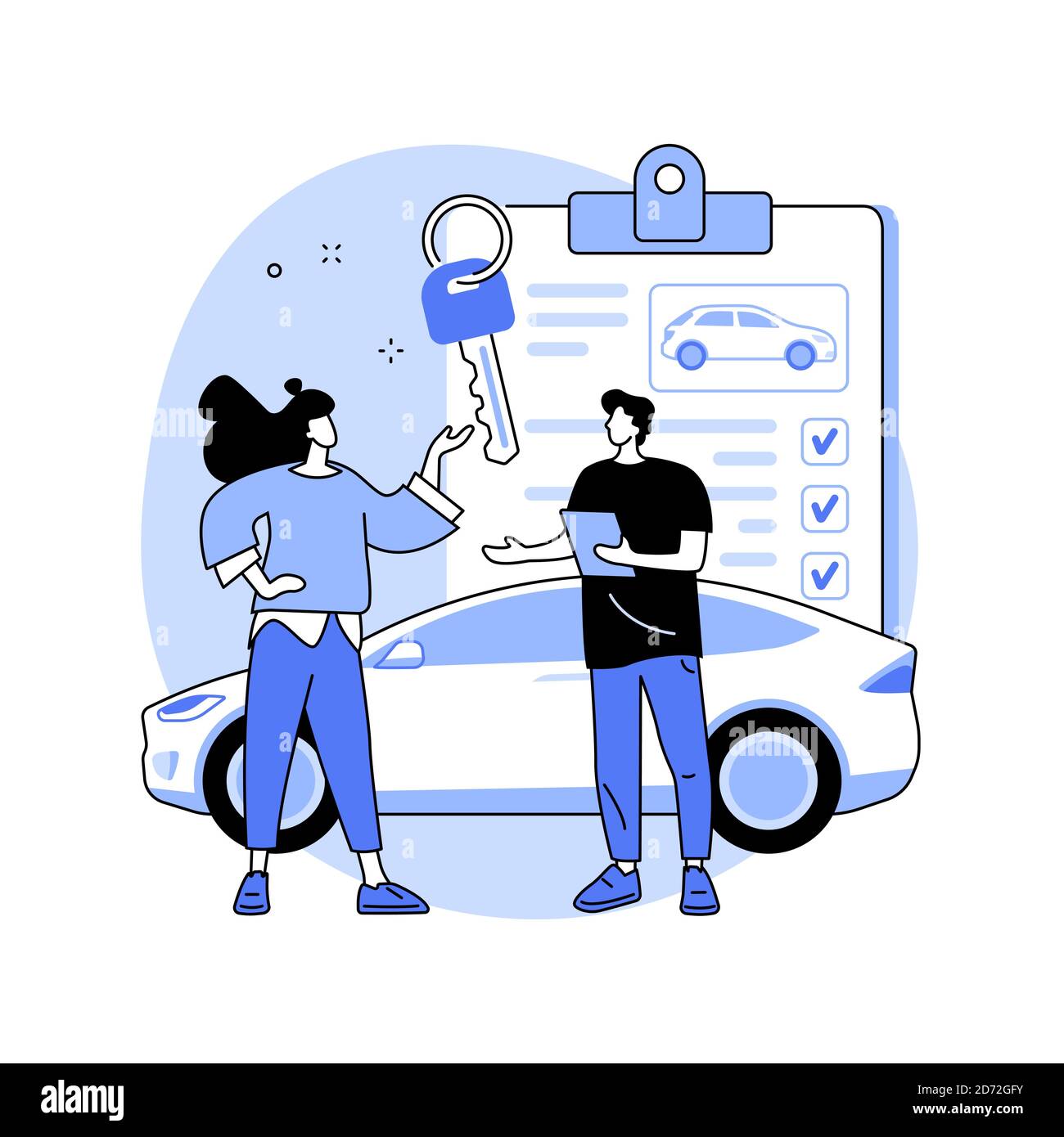 Rental vehicle abstract concept vector illustration Stock Vector Image ...