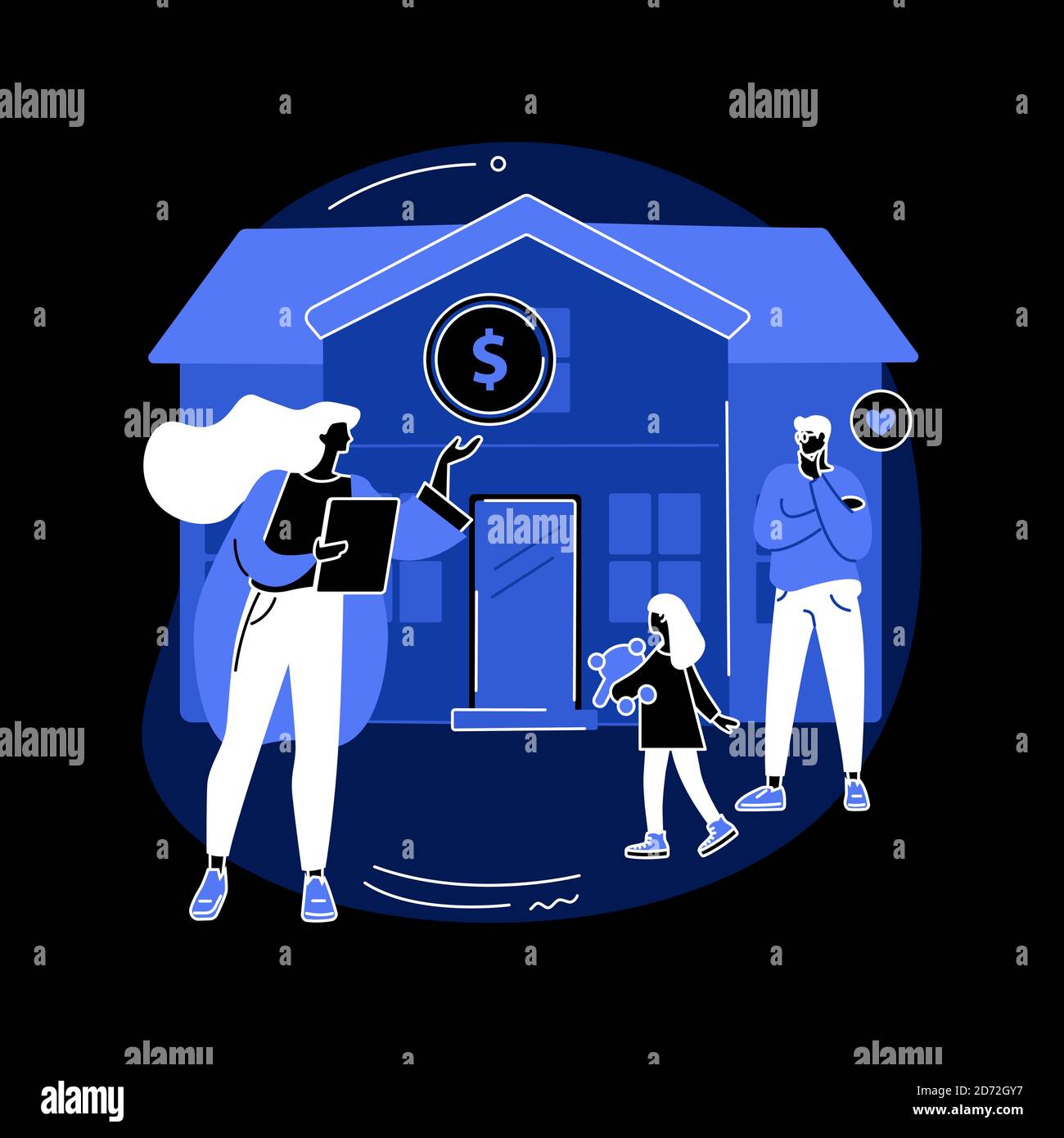 Real estate agent abstract concept vector illustration Stock Vector ...