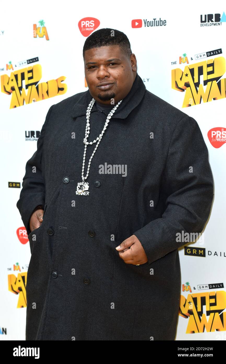 Big Narstie arriving at the Rated Awards, at the Roundhouse in Camden ...
