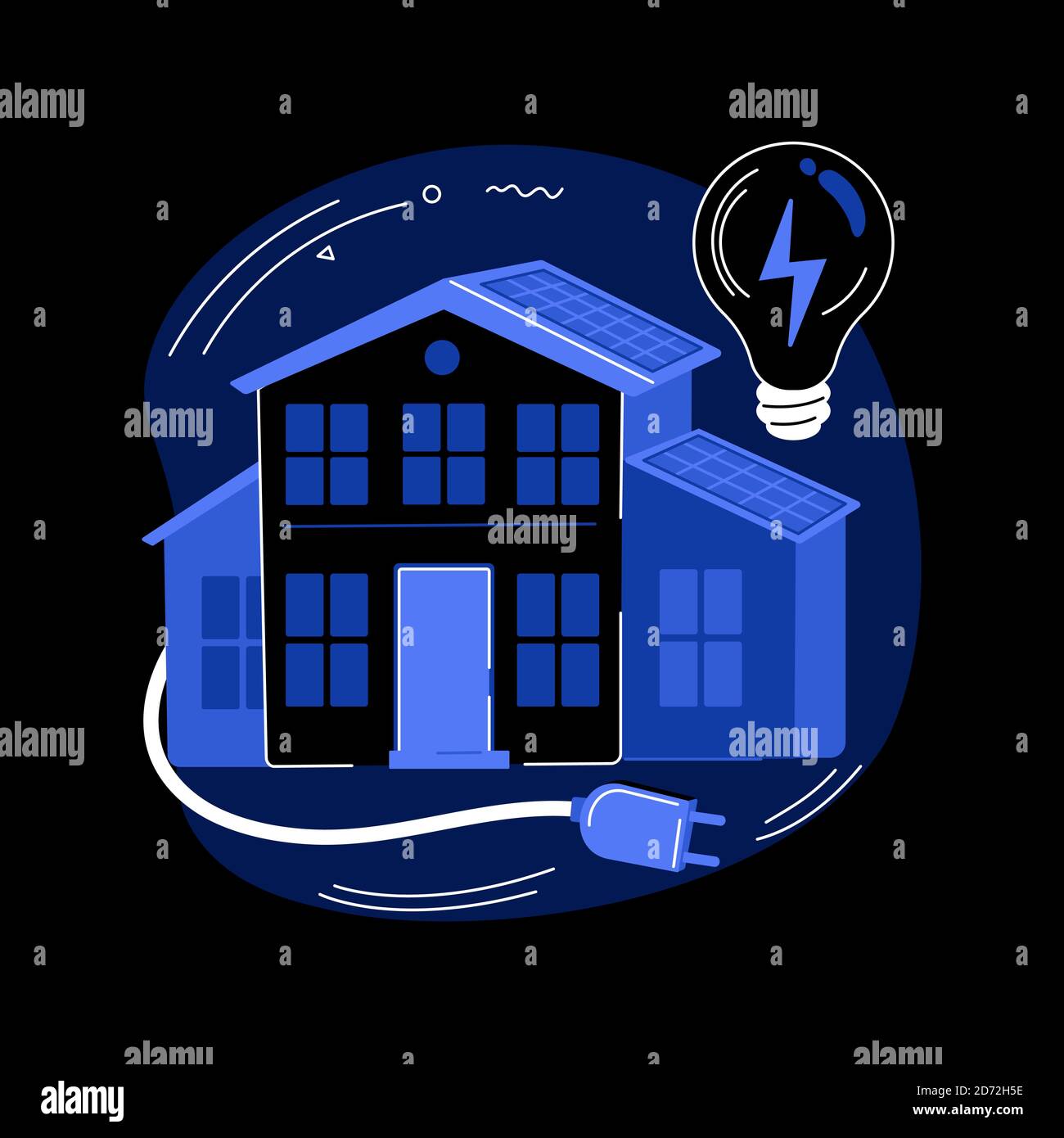 Energy-plus house abstract concept vector illustration Stock Vector ...