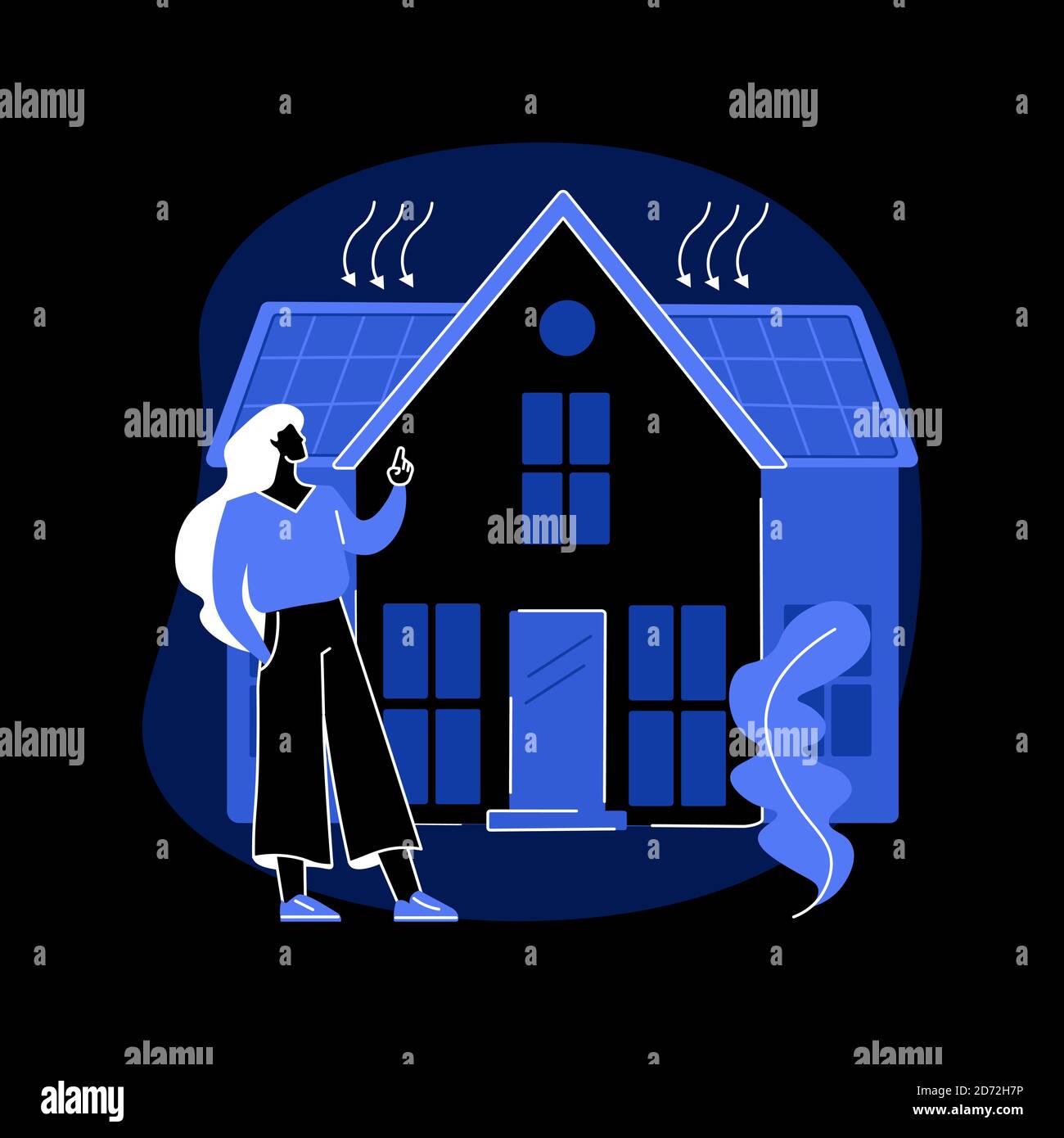 Passive house abstract concept vector illustration Stock Vector Image ...
