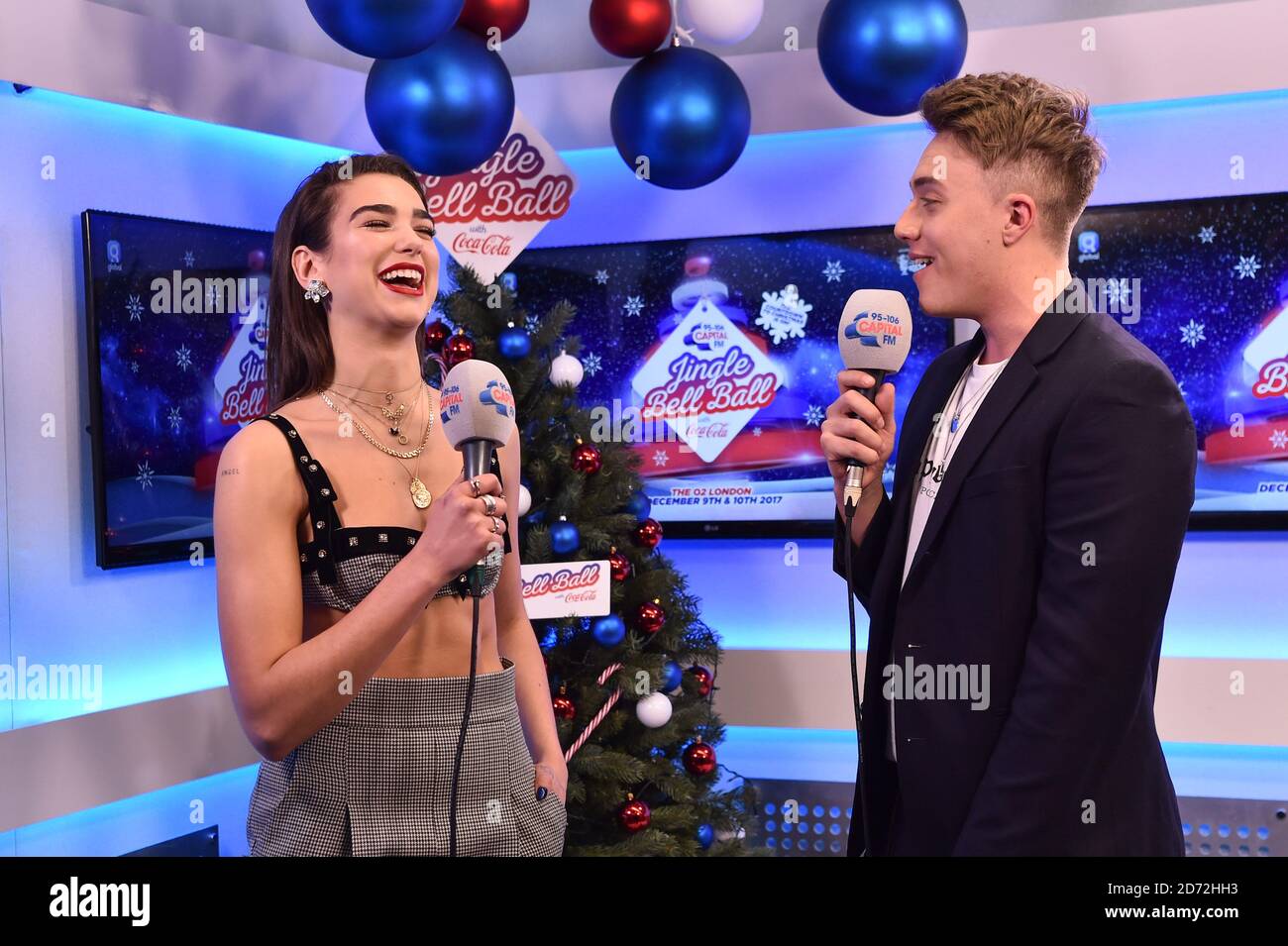 Dua Lipa is interviewed backstage during day one of Capital's Jingle ...