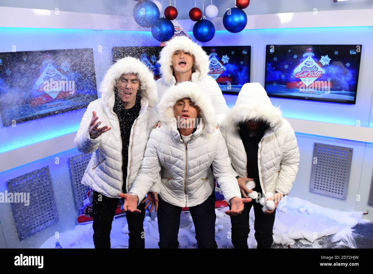 The Script are interviewed by Roman Kemp backstage during day two of ...