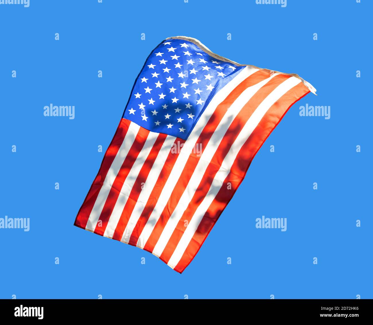 The national flag of the United States of America flying in the wind ...
