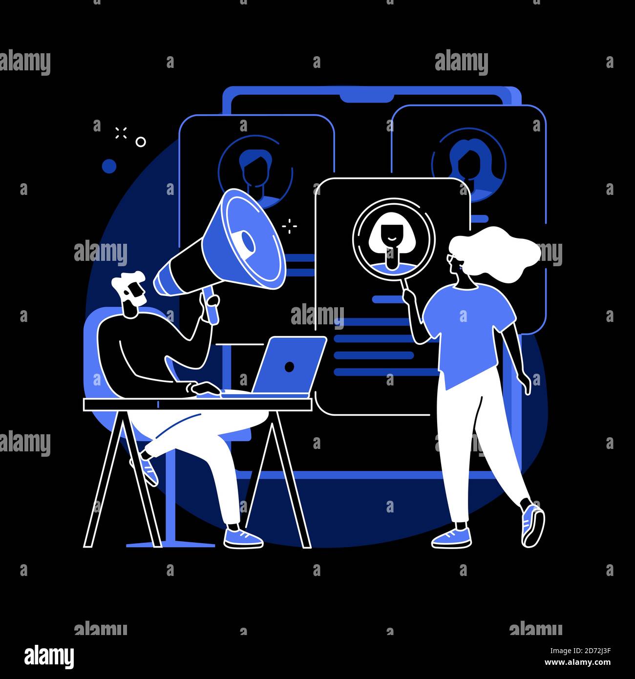 Hiring employee abstract concept vector illustration Stock Vector Image ...