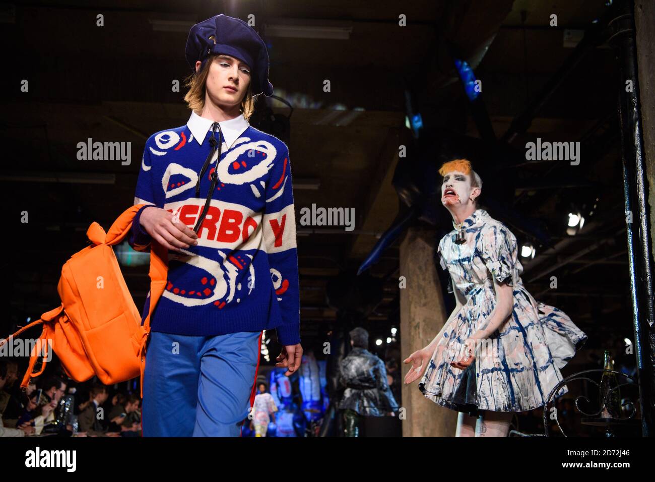 Models on the catwalk during the Charles Jeffrey Loverboy London ...