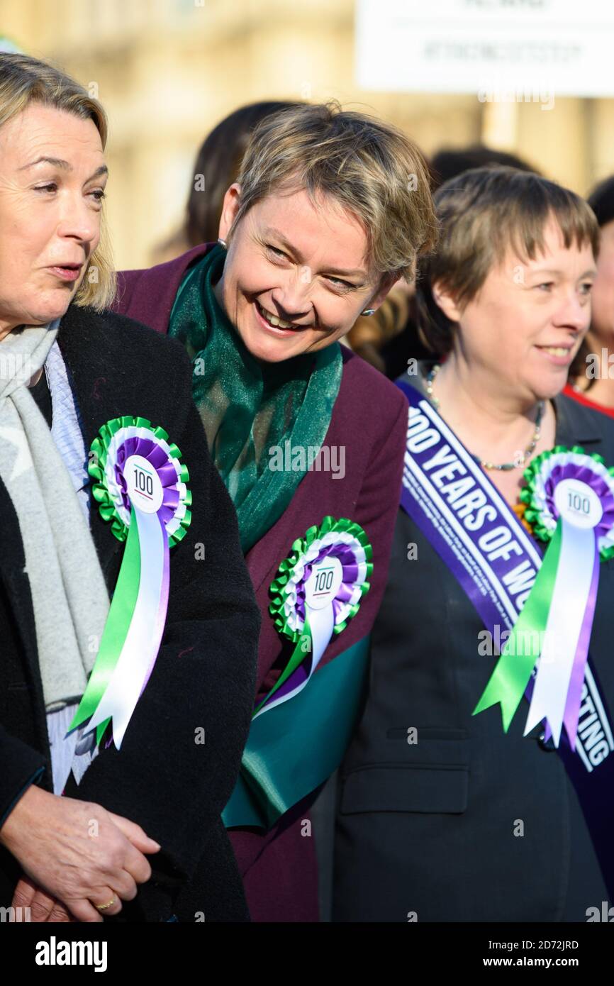 Yvette Cooper pictured as female members of the Shadow Cabinet and ...