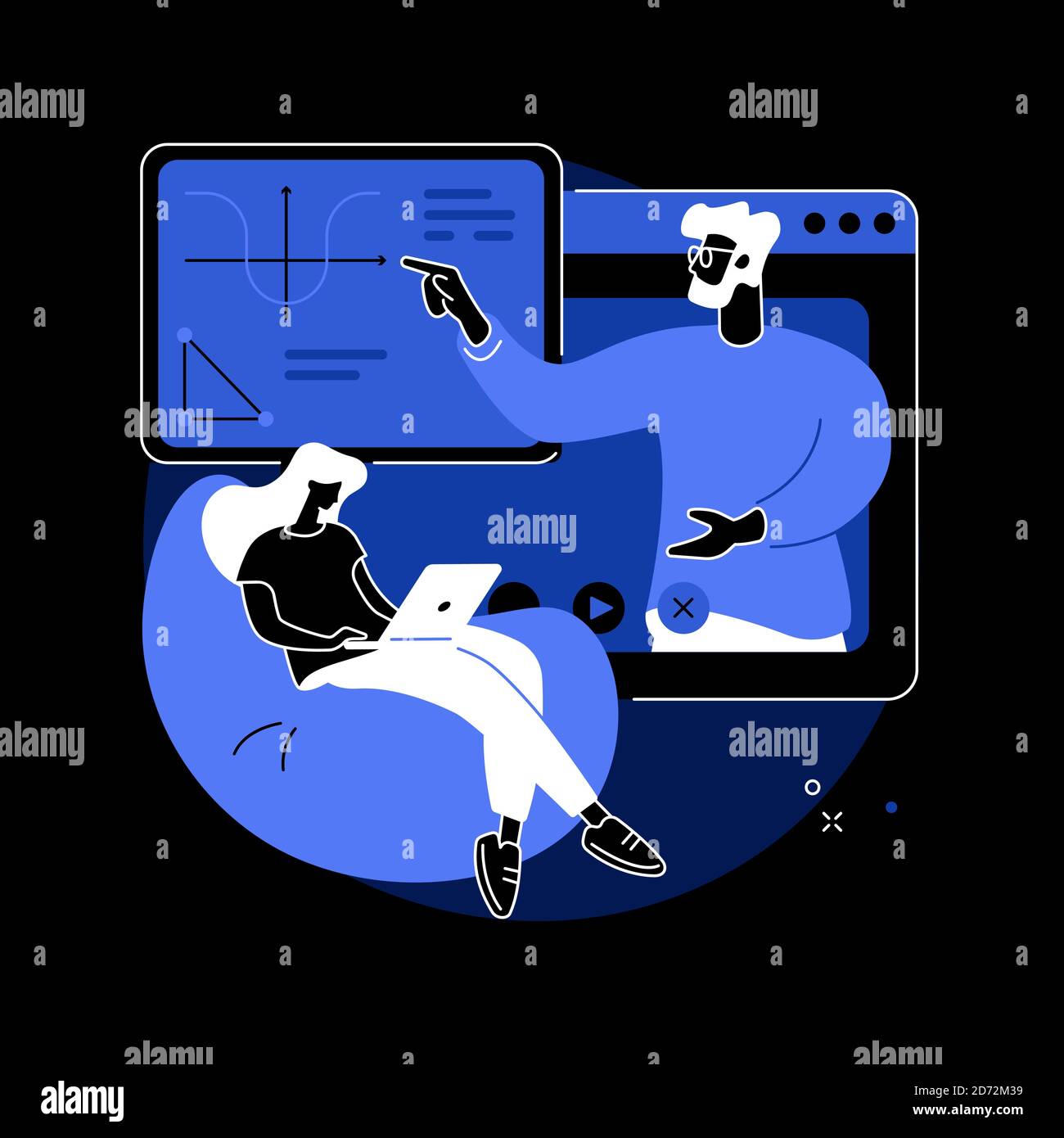 Online teaching abstract concept vector illustration Stock Vector Image ...