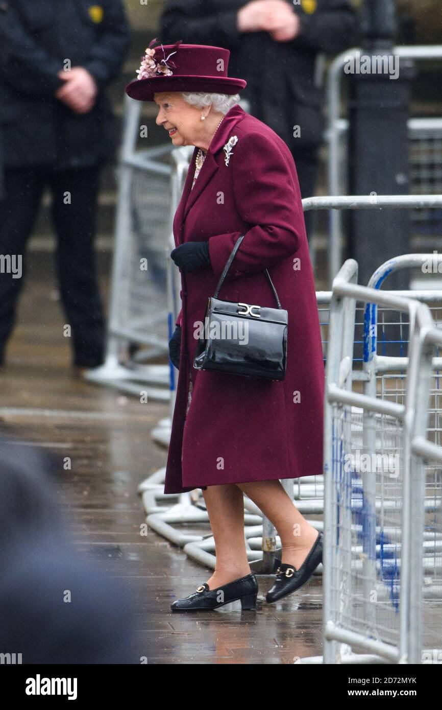 The Queen attending the Commonwealth Service at Westminster Abbey ...