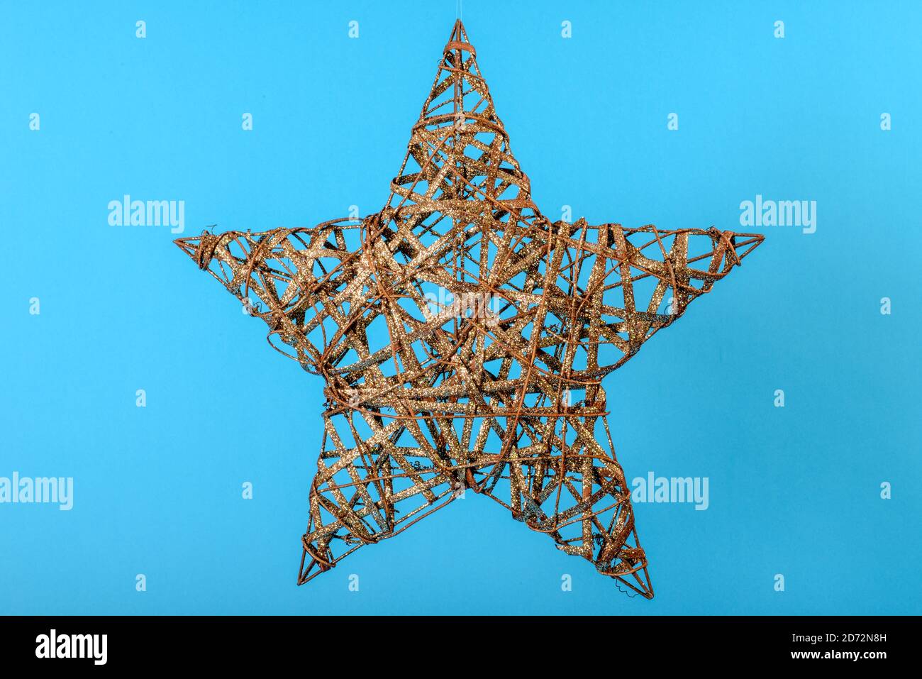 Golden christmas Star isolated for background and texture Stock Photo ...