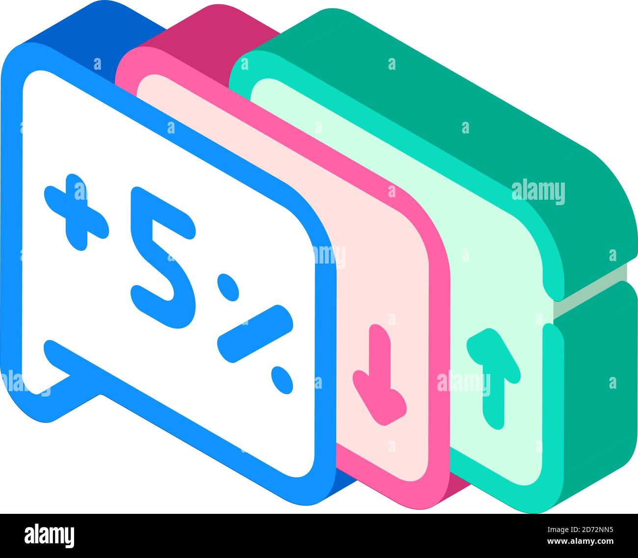 exit polls growing and falling isometric icon vector illustration Stock ...