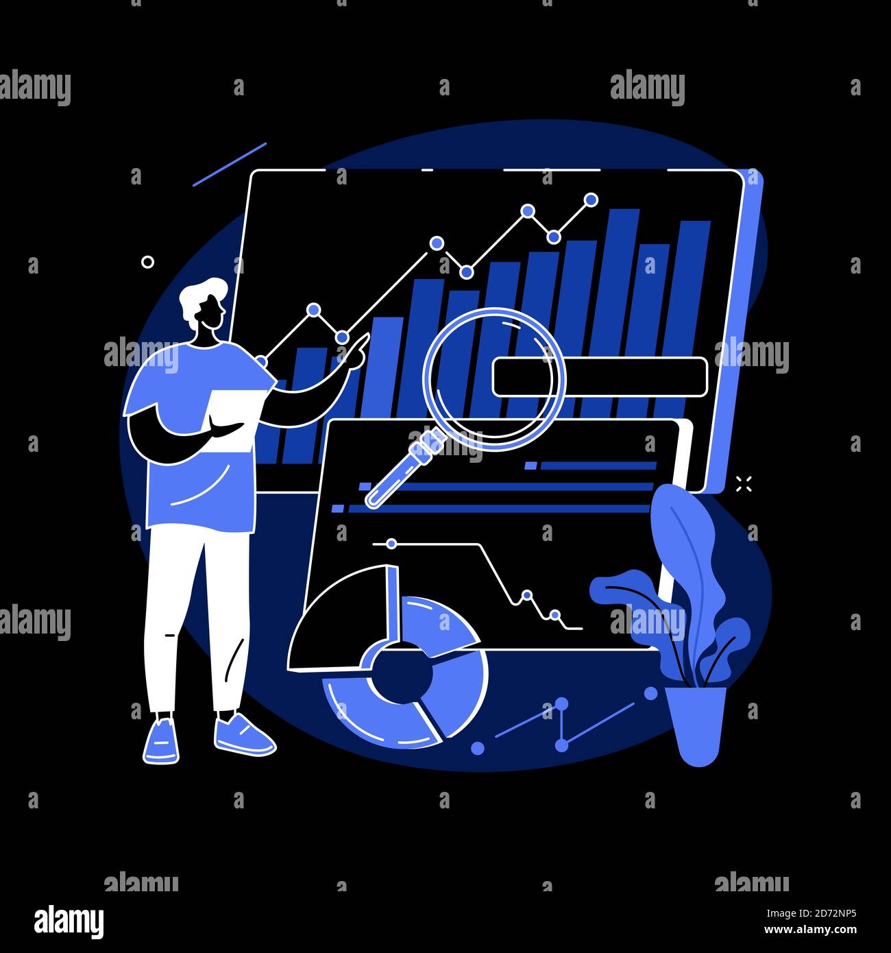 Data Driven Business Model Abstract Concept Vector Illustration Stock