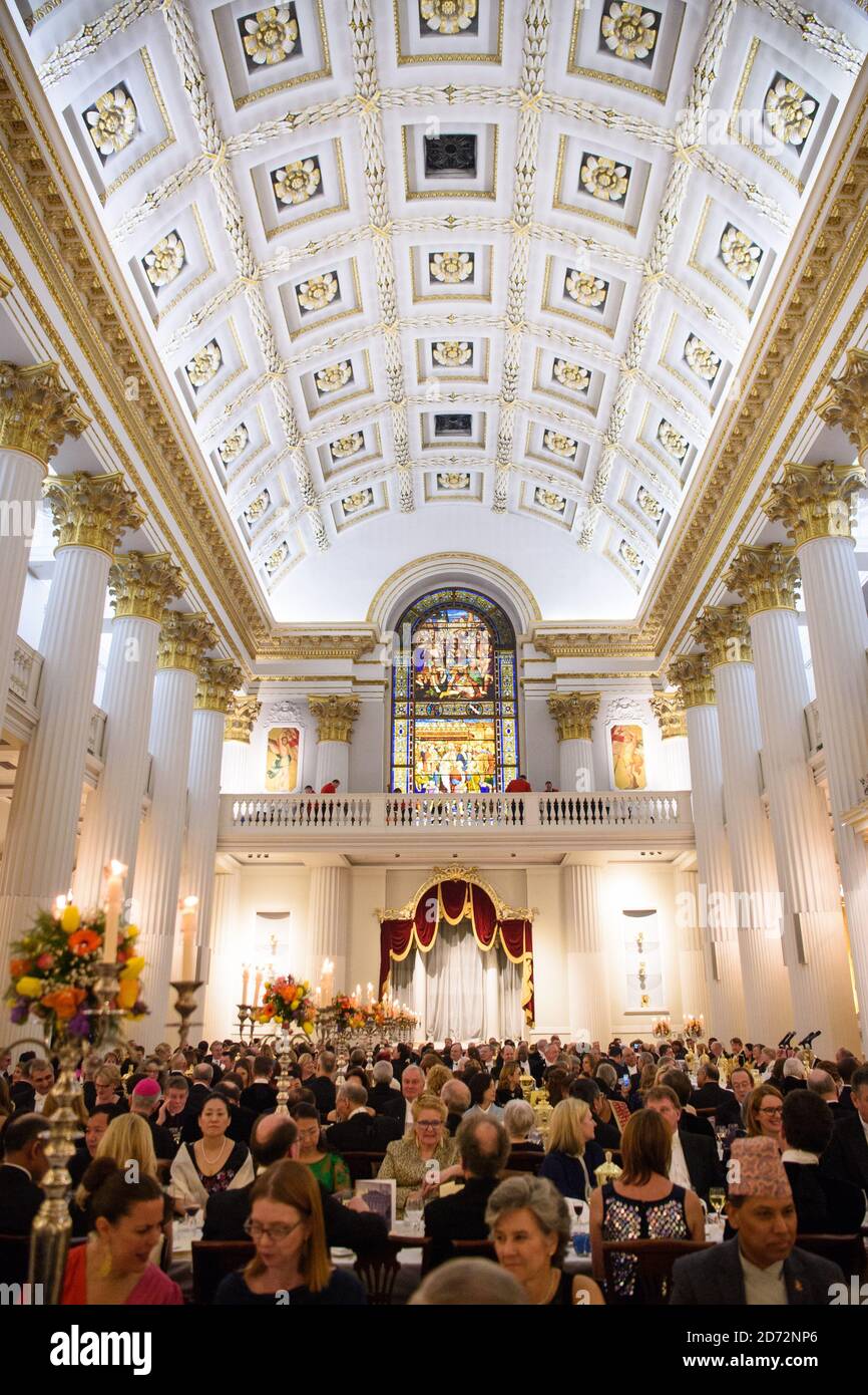 General view of the Easter Banquet, hosted by the Lord Mayor, in the ...