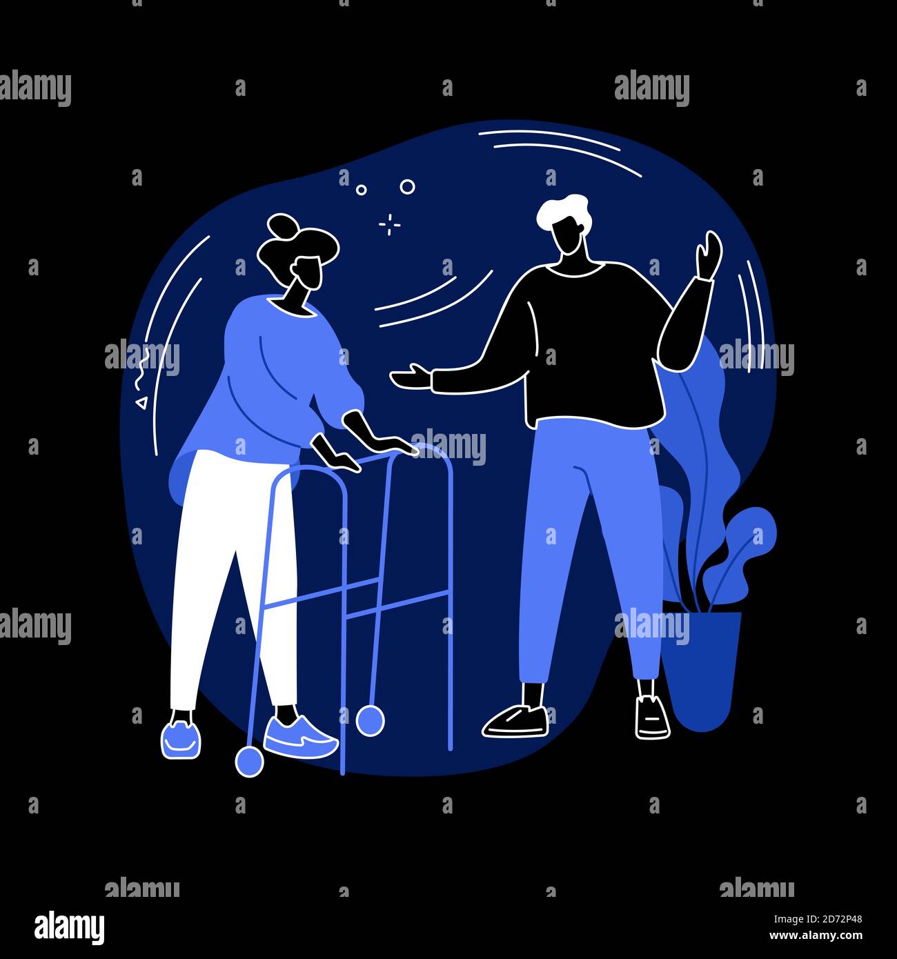 Elderly care abstract concept vector illustration Stock Vector Image ...