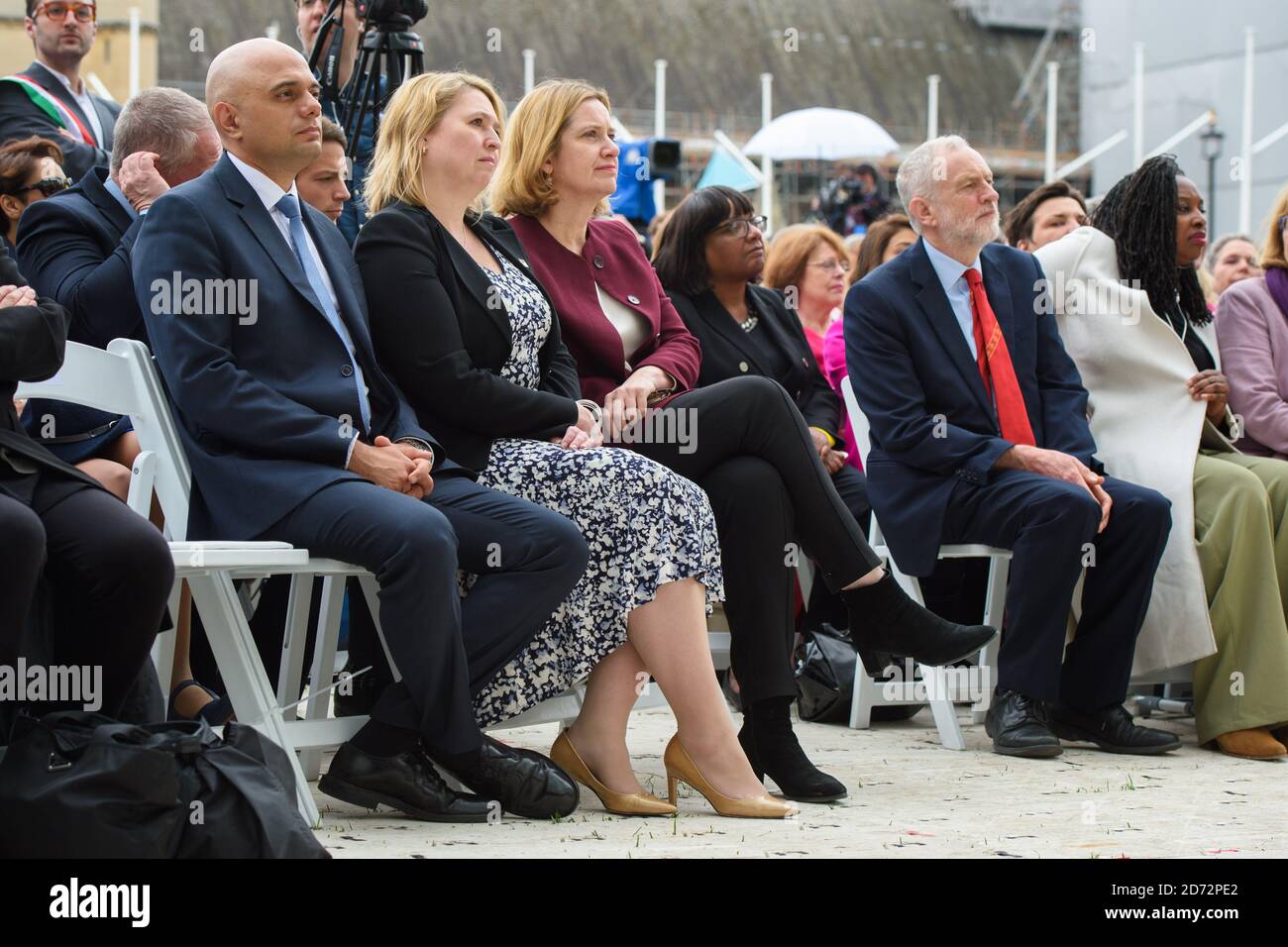 MPs Sajid Javid, Karen Bradley, Amber Rudd, Diane Abbott, Jeremy Corbyn ...
