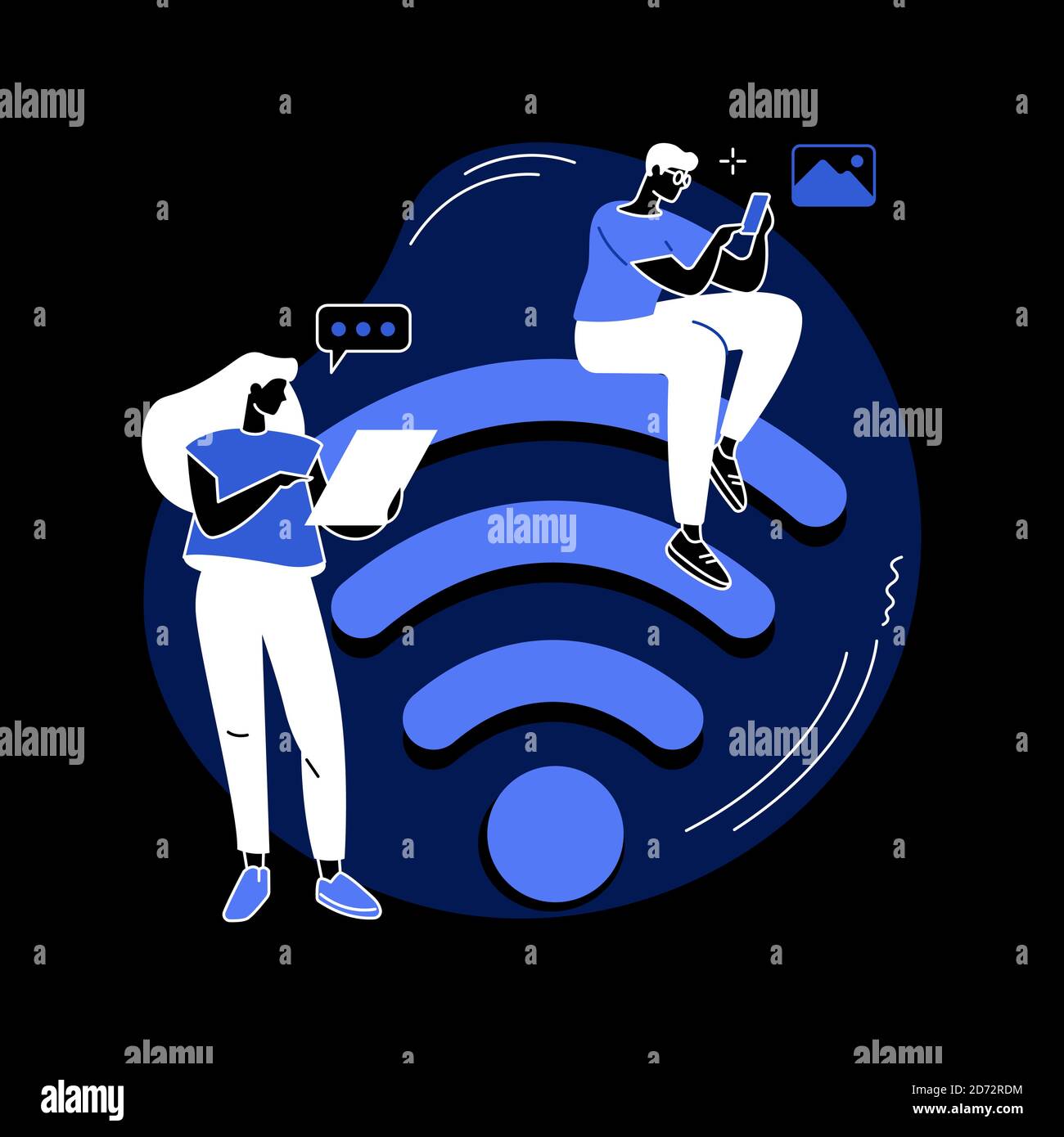 Wi-fi connection abstract concept vector illustration Stock Vector ...