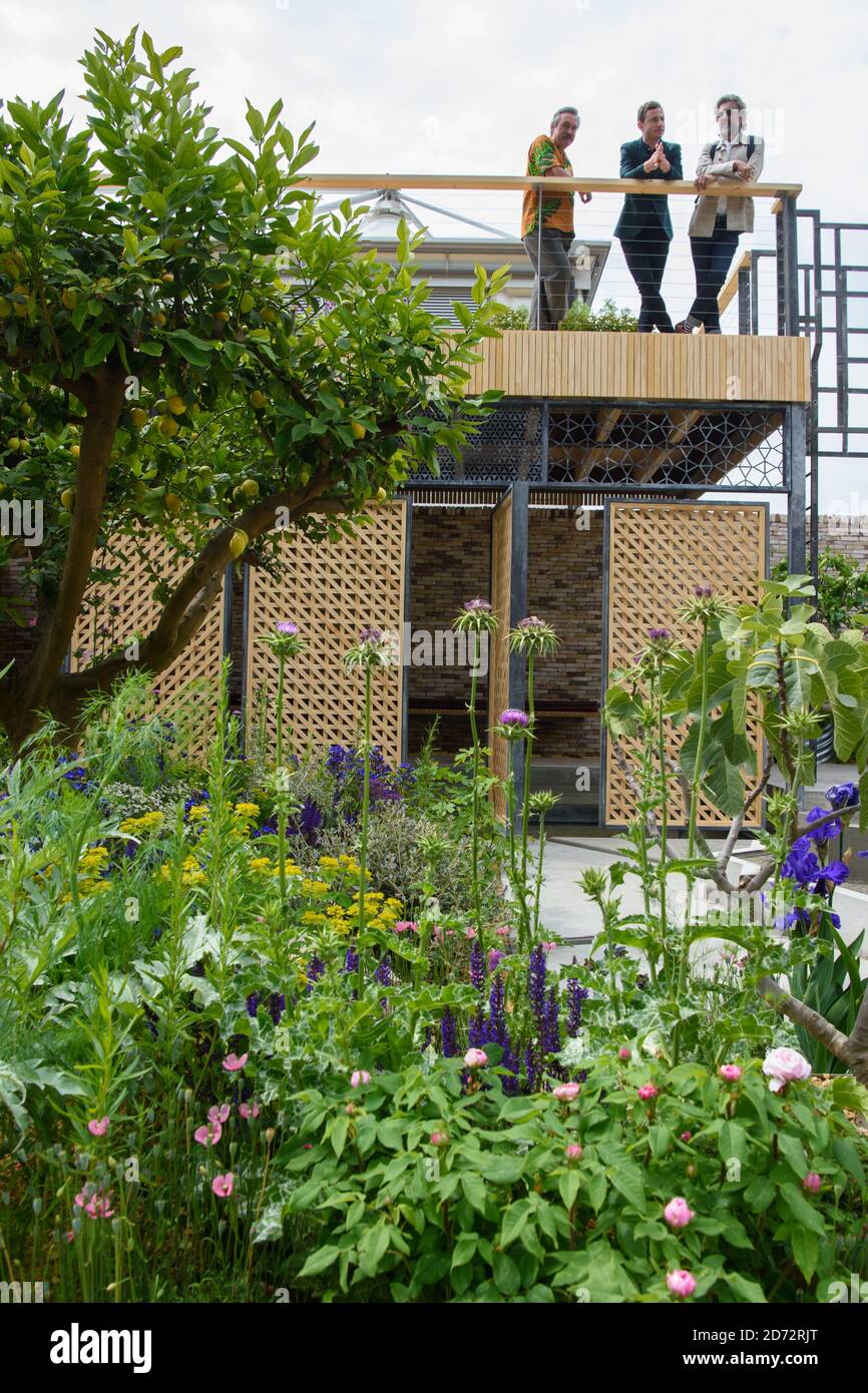 General view of the Lemon Tree Trust garden, inspired by an Iraqi ...