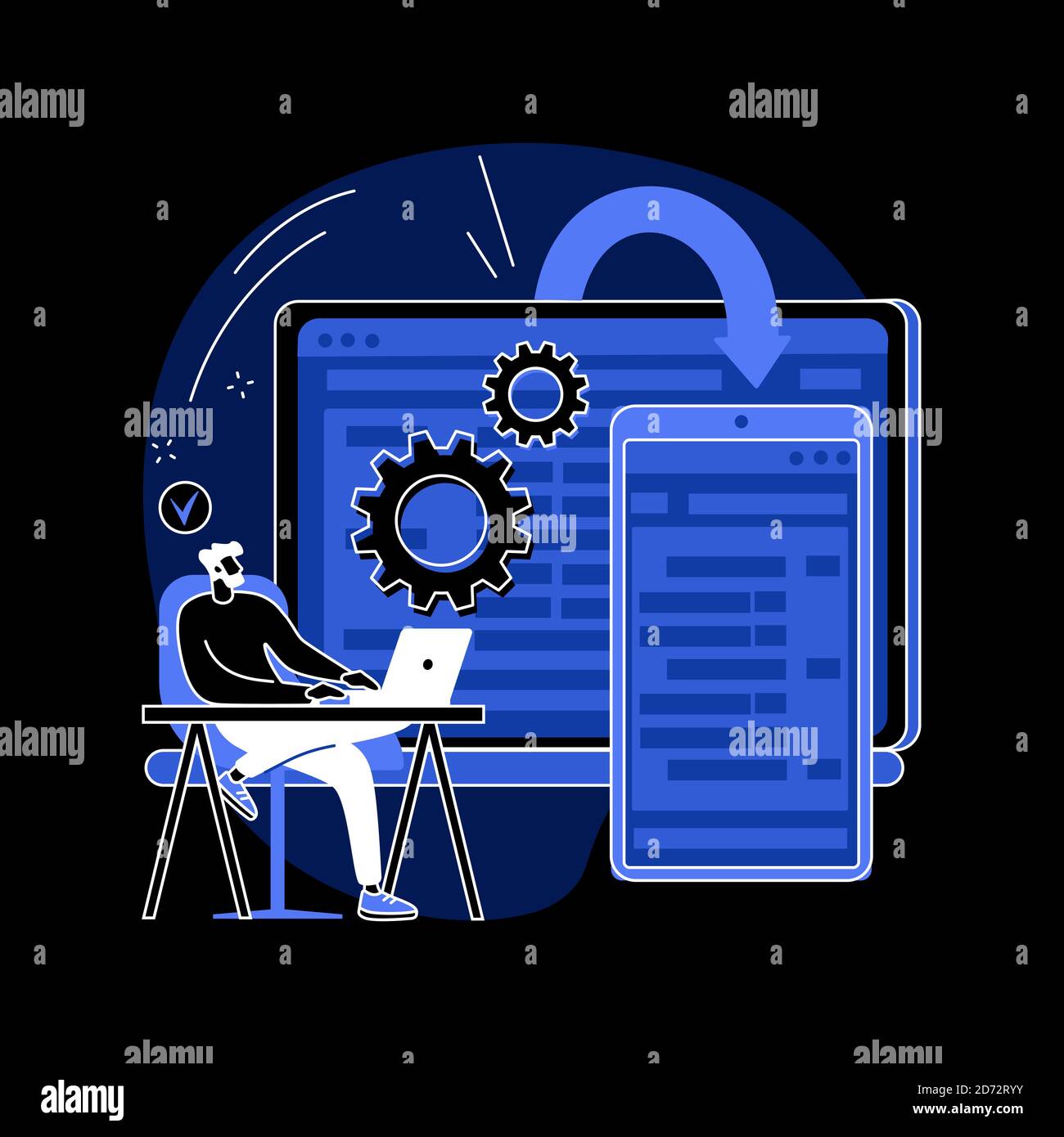 Cross Platform Software Abstract Concept Vector Illustration Stock