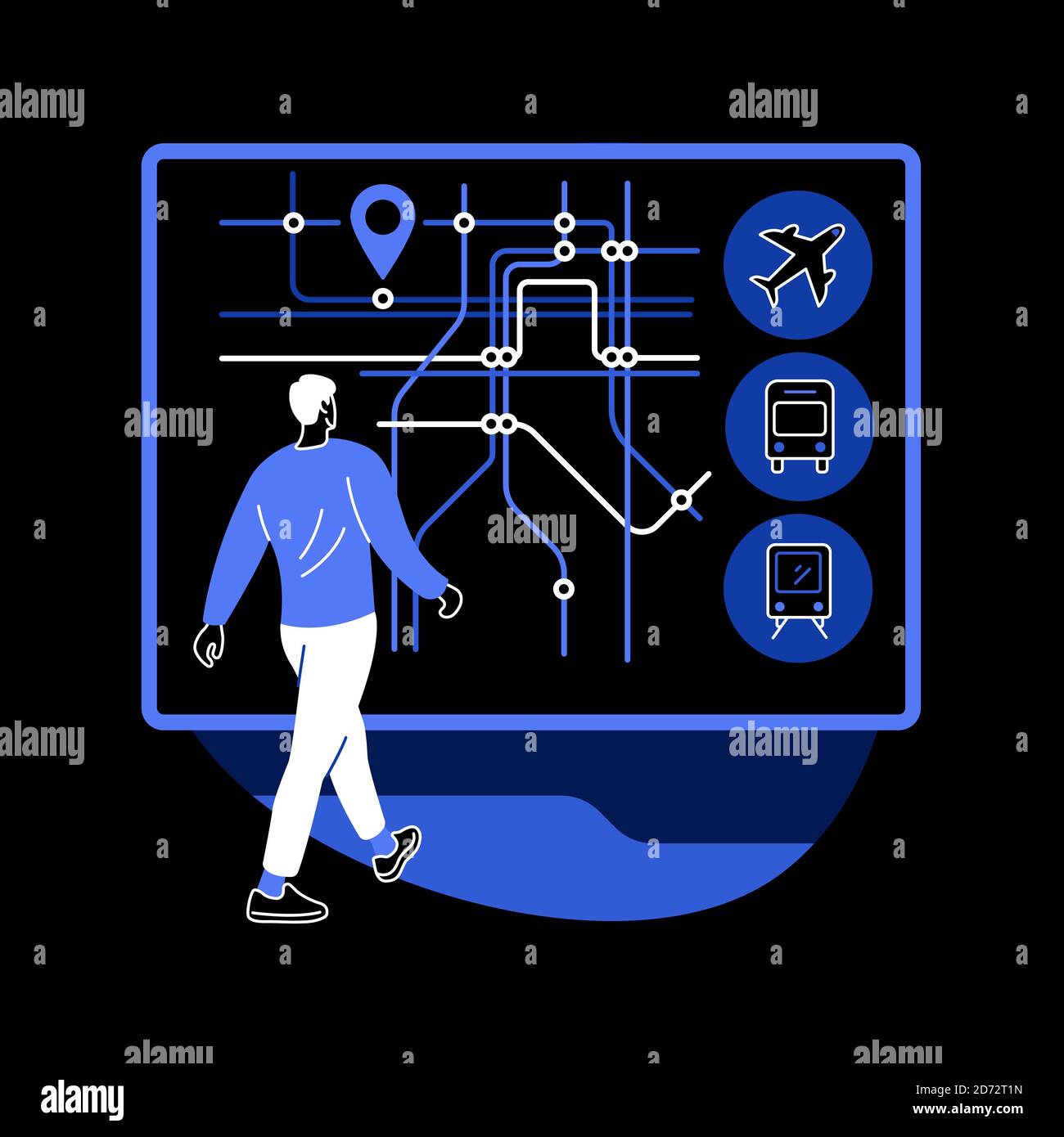 Transport network abstract concept vector illustration Stock Vector ...