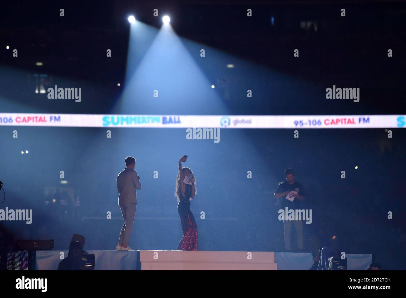 Sonny Jay, Vick Hope and Roman Kemp during Capital's Summertime Ball ...